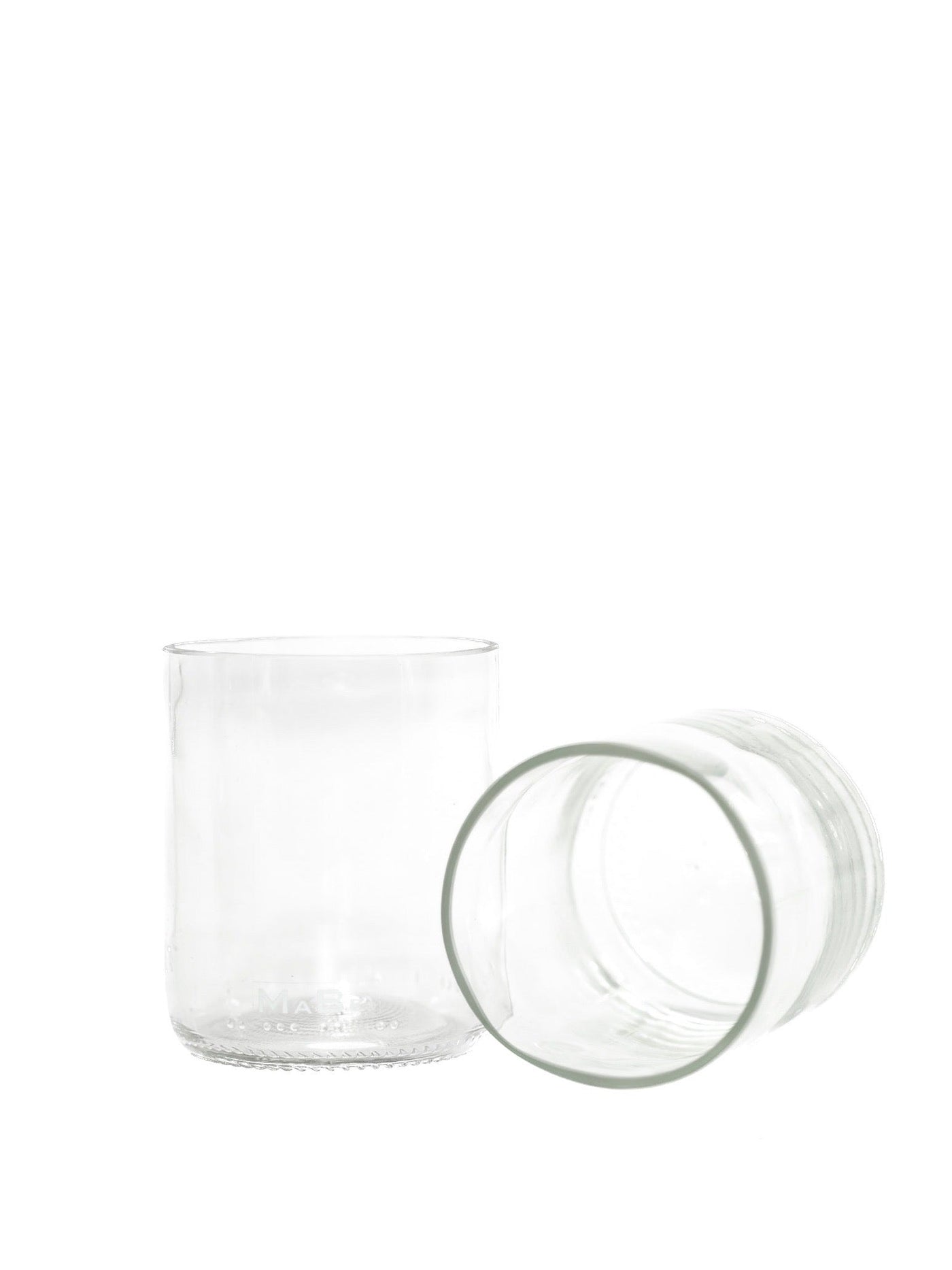 Trink Glas, nachhaltig aus leergetrunkenen Weinflaschen handgefertigt ...